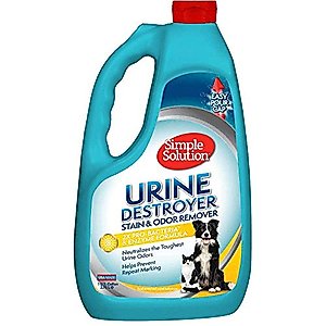 Simple Solution Urine Destroyer Enzymatic Cleaner | Pet Stain and Odor Remover with 2X Pro-Bacteria Cleaning Power | 17 Ounces