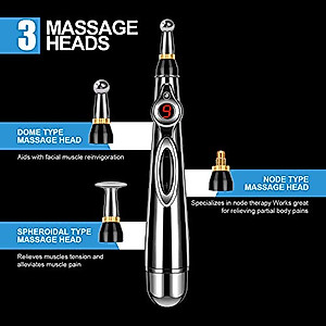 DANGSHAN 3-in-1 Acupuncture Pen, Electronic Acupuncture Pen, Pain Relief Therapy, Meridian Energy Pulse Massage Pen, Powerful Meridian Energy Pen Relief Pain Tools
