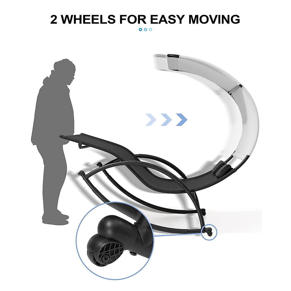 Crestlive Products Outdoor Double Chaise Lounge, Patio Swing