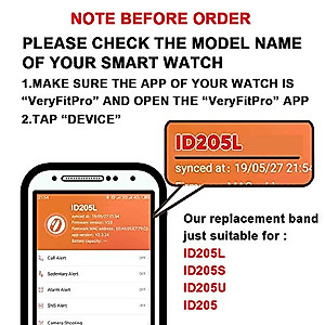 Acofit Silicone Smart Watch Bands Replacement Straps Bands for ID205L ID205S ID205U ID205G ID205 Veryfitpro Smart Watch Replacement Band for SW021 SW023 SW025 Smartwatch strap