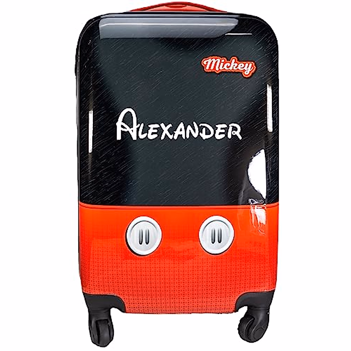 Disney Luggage Kids Suitcase Mickey Mouse Carry on Hardshell Rolling Spinner Suitcase Travel Bags Gifts Trip Accessories - Personalized Mickey Mouse Luggage with Your Name