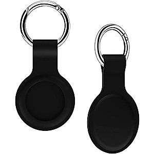 Apple AirTag Silicone Case, Protective Cover with Keychain Hook, Safety and Anti-Lost, Key Tracker Shockproof Protector Skin Cover