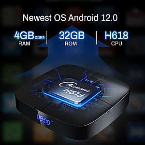 TV Box Android 10.0 4GB RAM 32GB ROM H616 Smart TV Box Set Top Box with Mini Keyboard USB 2.0 Ultra HD 4K 6K HDR Dual Band WiFi 2.4 5.8GHz BT4.1 Android TV Box