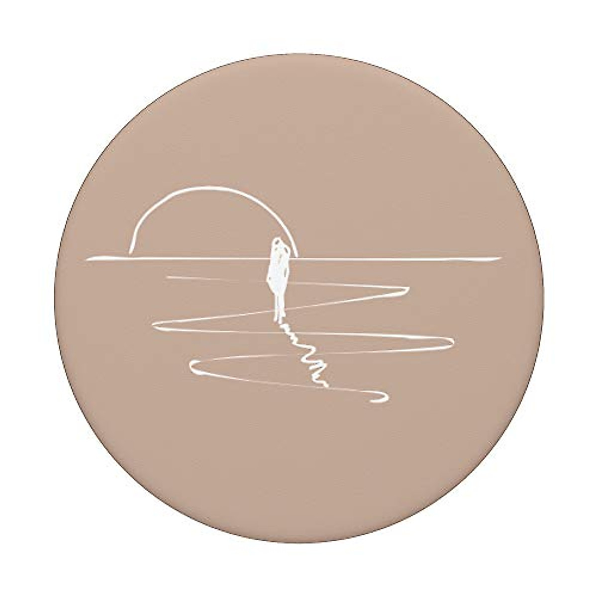 Beach Sunset Sun Abstract Minimalist Modern Neutral Beige PopSockets PopGrip: Swappable Grip for Phones & Tablets