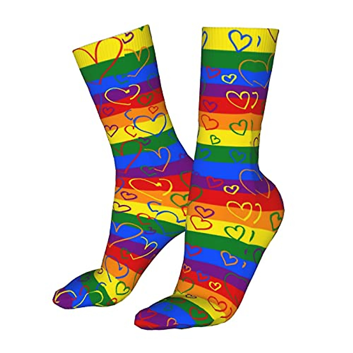 Valentine's Day Socks Valentines Love Heart Novelty Socks Stocking Festival Stuffers 15.7 Inches Long Gifts for Women Men