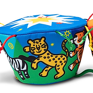 Melissa & Doug K's Kids Bongo Drums Soft Musical Instrument, Multicolor, 1 EA