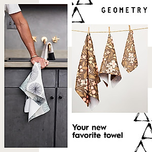 GEOMETRY Fall Kitchen Towels - Quick Dry Microfiber Cloth Fall Dish Towels for Kitchen Drying - Premium Quick Dry Towel (Pumpkin Patch, 18" x 30" (1 Pack))