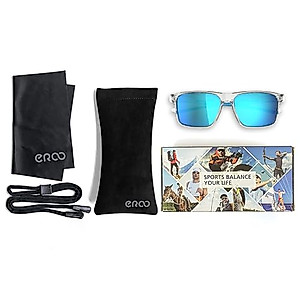 EAZYRUN ER00 P1A HD retangle Sky blue Polarized Driving Sunglasses for Women Men