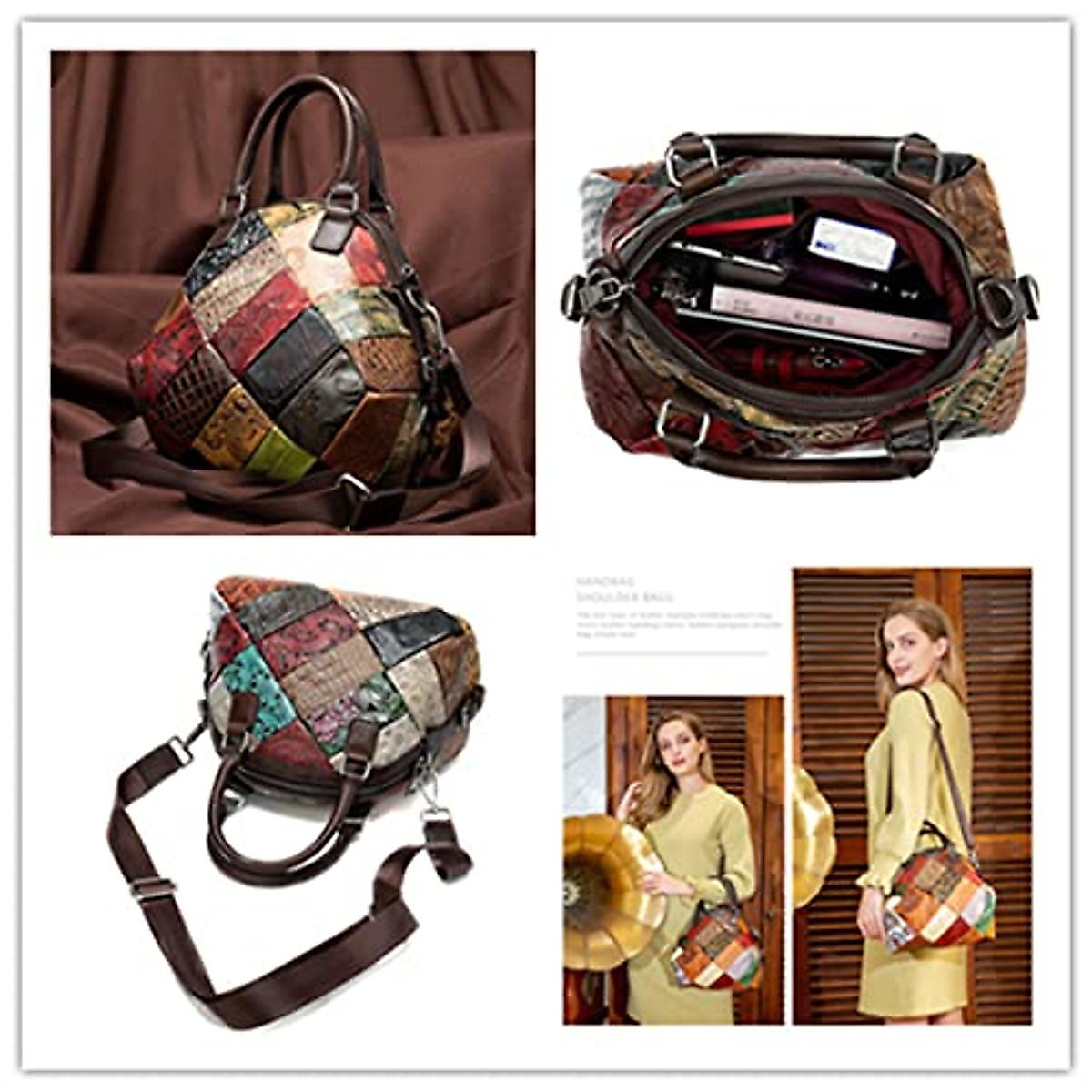 Eysee Shoulder Bags, Women Pouch Multicolor, Cowhide Leather Cossbody Bags