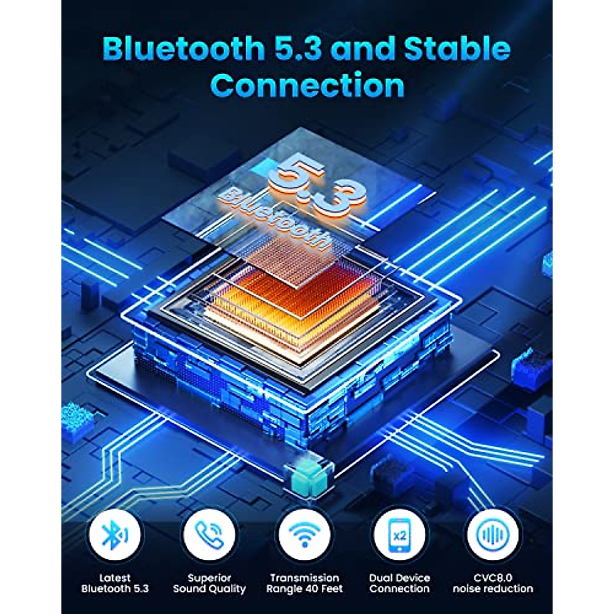 Bluetooth 5.3 AUX Adapter for Car,【Enhanced Mic & LED Digital Display】【22H Battery Life & Noise Cancelling】JOYROOM 3.5mm Input Wireless Receiver for Car Audio/Home Stereo, Metal