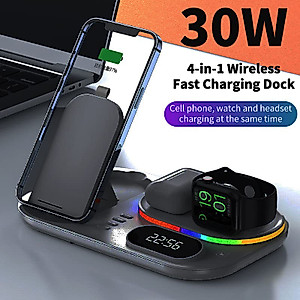 SUPERLIT 3-in-1 Fast Wireless Charger for Phone, Watch and Earbuds