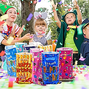 DaiUni 60 PCS Birthday Party Favor Bags Goodie Bags Treat Bags with Handles for Kids Birthday
