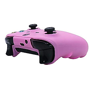 Pink Skins RALAN,Silicone Controller Cover Skin Protector Compatible for Xbox One S/X Controller (Pink Pro Thumb Grip x 2,Cat + Skull Cap &Cover Grip x 2)
