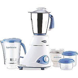 Preethi Blue Leaf Platinum 3-Jar Mixer Grinder, 550-Watt