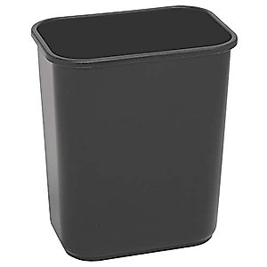 Tough Guy 7 gal. Rectangular Black Wastebasket - 4PGN5, (Pack of 2)