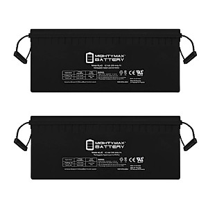 Mighty Max Battery 12V 200Ah 4D SLA AGM Battery Replacement for Solar Systems - 2 Pack