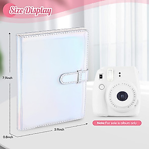 Ablus 128 Pockets Mini Photo Album for Fujifilm Instax Mini 7s 8 8+ 9 11 25 26 50s 70 90 Instant Camera(Magic silver)