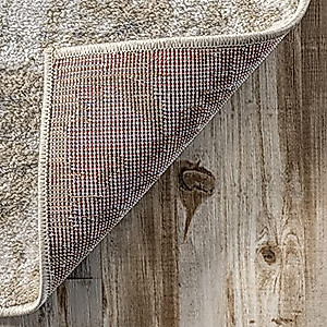 nuLOOM Deedra Modern Abstract Area Rug - 5x8 Area Rug Modern/Contemporary Beige/Ivory Rugs for Living Room Bedroom Dining Room Kitchen