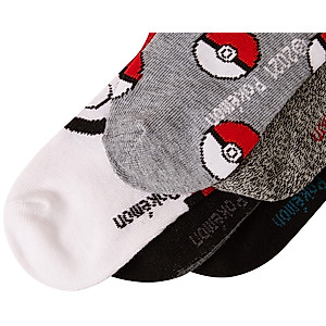 Pokemon Boys 5 Pack No Show Socks