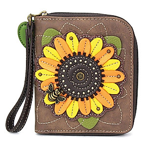 Chala Handbags Sunflower Zip-Around Wristlet Wallet