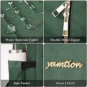 YAMTION 17.3 Inch Backpack Women,Laptop Backpack for Women USB Bookbag for Business Work Office College,Dark Green