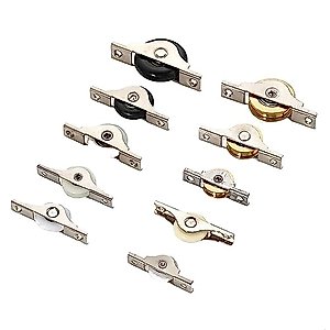 Bathroom Kitchen Sliding Door Roller Wardrobe Copper Runners Window Caster Wheel Pulley for Cabinet Furniture Hardware 2Pcs (Color : A4)