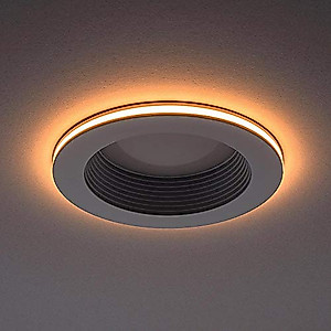 Commercial Electric 6 in. White Integrated LED Recessed Downlight with Nightlight Trim