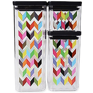 French Bull Ziggy Plastic BPA Free Leak-Proof Cereal and Dry Food Storage Container with Lid-Pantry, Kitchen, Snacks, Airtight, Stackable, Organization, 24 oz