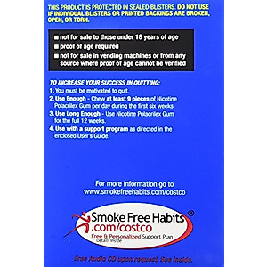 Kirkland Signature Quit Smoking Gum, 2 mg, 380 Count