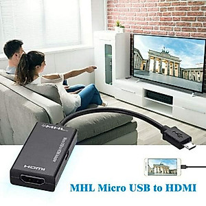 Fastsun MHL Micro USB to HDMI 1080P MHL HDTV Cable Micro USB 2.0 to HDMI Adapter for Android Phone Supports Video USA