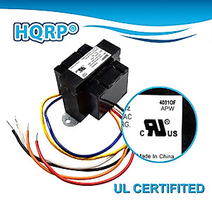 HQRP 120V-240V to 24V 40VA Transformer Compatible with Nest, Ecobee, Sensi, Honeywell Thermostat, Nest Doorbell and All Versions of Ring Doorbell Power Supply Adapter Door-Bell 120v-240v-to-24v, UL