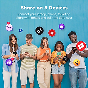 GlocalMe UPP 4G LTE Portable WiFi Hotspot Device for Travel, Pocket WiFi Mobile Hotspot Device with Global 1GB Data, Available in Over 200 Countries, No Contract Or SIM Card Required (Blue)