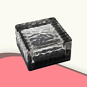 Housoutil Solar Brick Lights Solar LED Brick Solar Bricks Outdoor Floor Tile Lamp Solar Brick LED Solar Ice Rocks