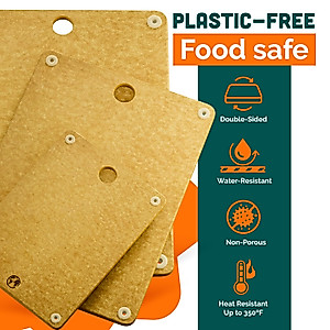 Earth's Dreams Wood Cutting Board Set - Heavy-Duty 3 Piece Cutting Board Set - Small, Large & Extra Large Cutting Board - Chacuterie Board - Best Non Plastic, Non Toxic Cutting Board - Dishwasher Safe