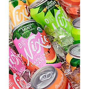 Nixie Sparkling Water, Watermelon Mint | 12 fl oz cans, 24 pack | Organic, Non-GMO, 0 Calories, 0 Sugar, 0 Sodium