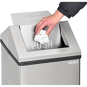 Global Industrial 24 Gallon Stainless Steel Swing Top Receptacle