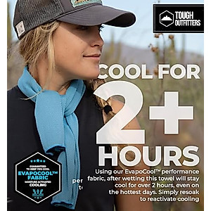 Tough Outdoors Cooling Towels (38.5"x12") - Cooling Towels for Neck & Face, Cooling Neck Wraps - Ice Towel & Sweat Rag for Camping, Gym, Yoga & Sports