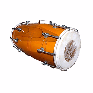 SHREYAS HANDMADE WOOD DHOLAK INDIAN FOLK MUSICAL INSTRUMENT DRUM NUTS N BOLT