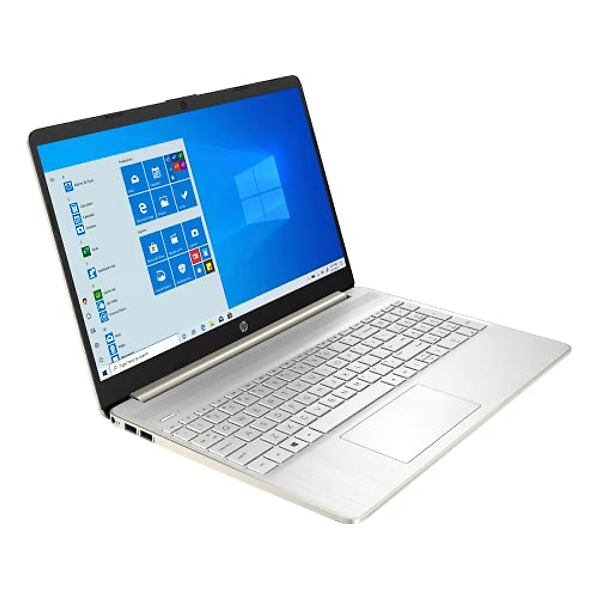 2022 Newest HP Laptop with Microsoft Office Included 1-Year, 15.6" HD Screen, AMD Athlon 3050U 16GB RAM 1TB SSD HDMI Port Webcam Gold White Windows 11 | College Student Bundle, ROKC HDMI Cable
