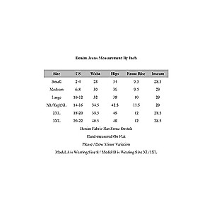 Women's Stretch Pull-On Skinny Ripped Distressed Denim Jeggings Pants 3XL Blue-69