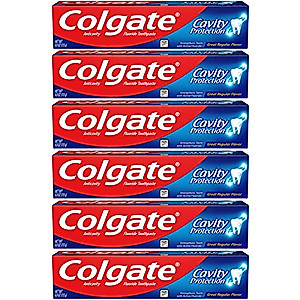 Colgate Cavity Protection Toothpaste with Fluoride - 4 Ounce (Pack of 6)