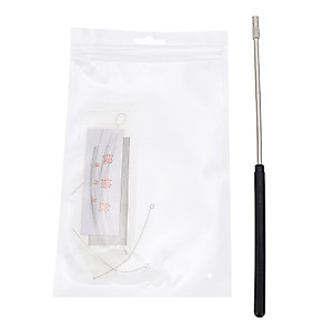 Baluue 24pcs Reusable Inoculating Loop Nichrome Tip Microbiology Inoculation Rod Wire Needle Tips Inoculation Loop for Tissue Culture Laboratory Tool Mycology Supplies Nutrient Agar