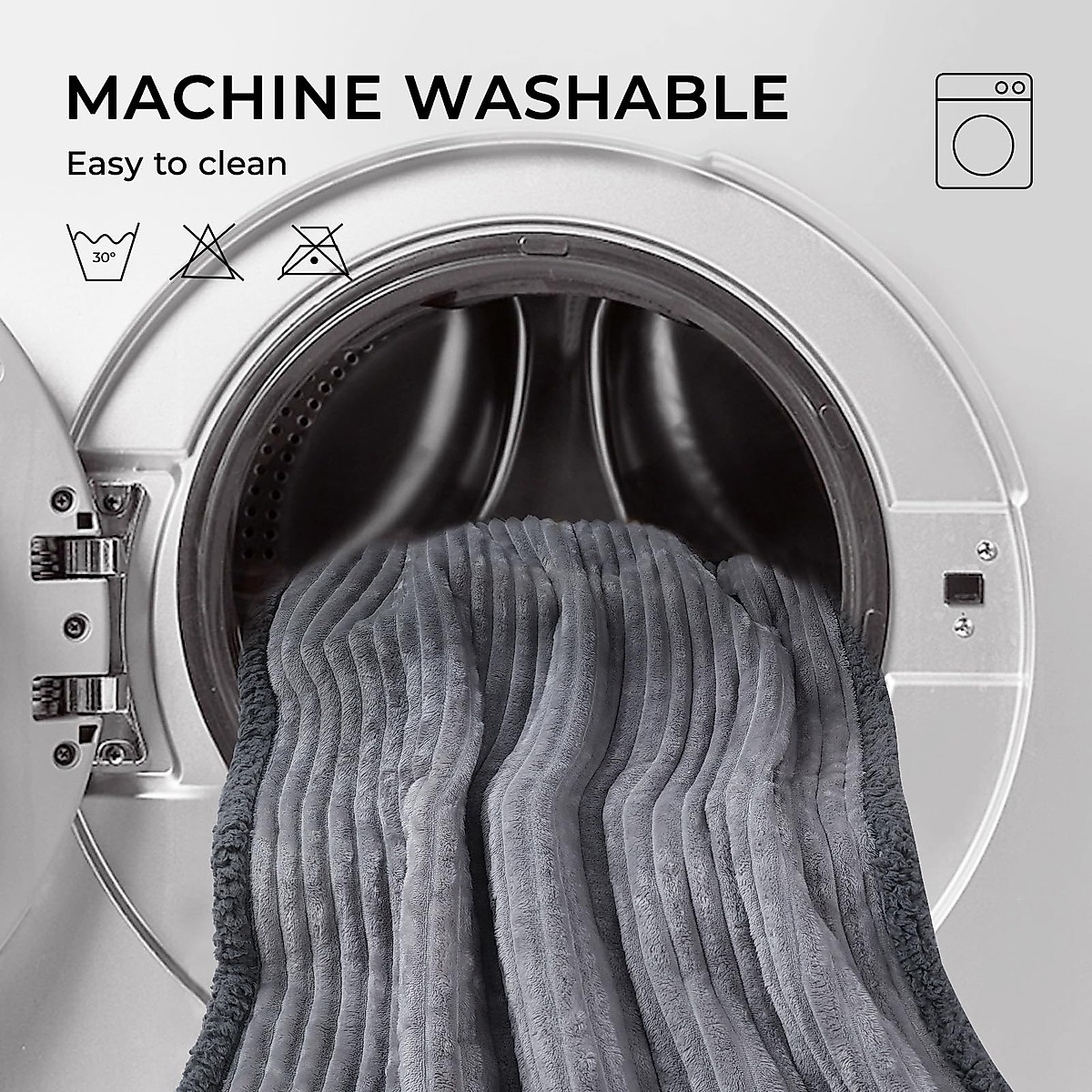 Luciphia Waterproof Pet Blankets for Couch Sofa Bed Cover Liquid Pee Proof Washable Soft Fluffy Large Dog Blanket Reversible Furniture Protection Grey Large（65" x 57"）