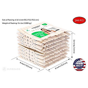 Eldorado Clothespins, Standard Natural Wooden, Stain Proof, 3 inch, 200 Value Pack, for Multipurpose Everyday Laundry, Clothes, Towels, Craft, Photos, Pictures, Decor, Baby Shower, Art Wall