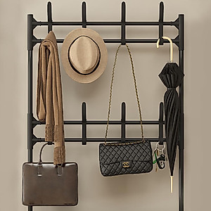 Bixtaneab 4-Tier Coat and Shoe Rack – Space-Saving Entryway Organizer for Front Door, Bedroom, Hallway, Office – Easy Assembly, Multifunctional Storage Solution