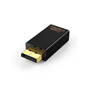 CableCreation DisplayPort to HDMI Adapter, 1080P Gold Plated DP to HDMI Adapter (Male to Female) 1.3V, Uni-Directional Display Port to HDMI Adapter