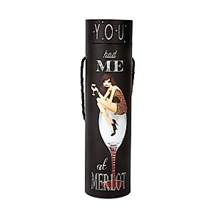 Pavilion Gift Company Hiccup by H2Z 73689 You Had Me at Merlot Blinking Wine Box, 15-Inch Tall