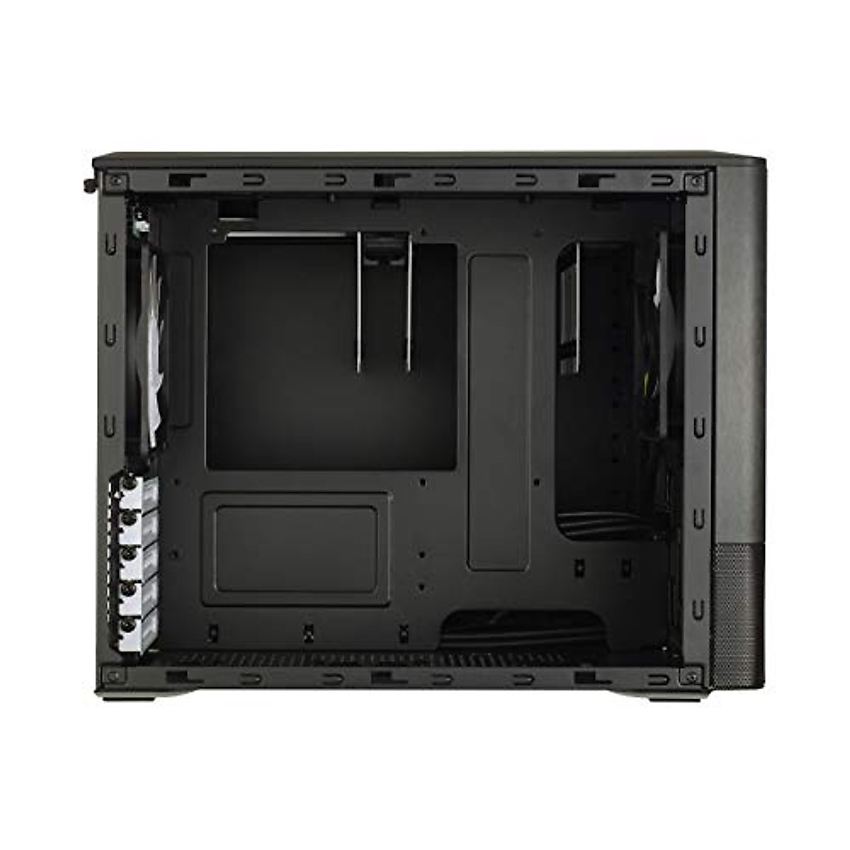 Fractal Design Node 804 - Black - Cube Compact Computer Case - mATX - High Airflow - Modular Interior - 3X Fractal Design Silent R2 120mm Fans Included - USB 3.0 -Window Side Panel