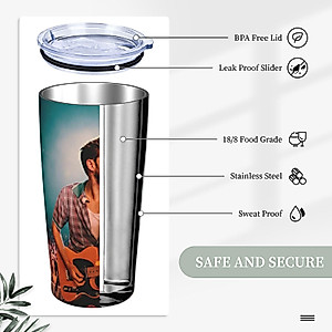 UALWORY Niall Music Horan Tumbler Cup 20oz Travel Coffee Mug with Lid and Straw Stainless Steel Insulated Mugs