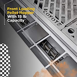 Coyote 36 Inch Built In Pellet Grill, Stainless Steel, 787 sq. inch Cooking Area - C1P36